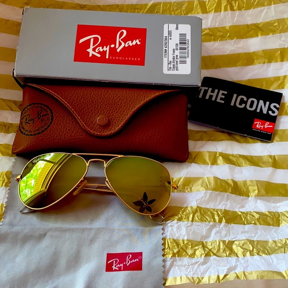 Ray-Ban | Accessories | Rayban The Icons Gold Frames Lenses Neverused ...